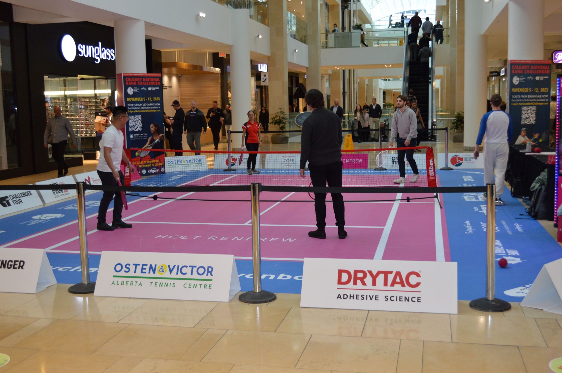 Print Three Calgary aces tennis court floor graphics project with ...