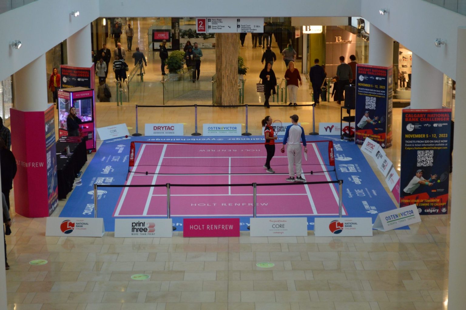 Print Three Calgary aces tennis court floor graphics project with ...